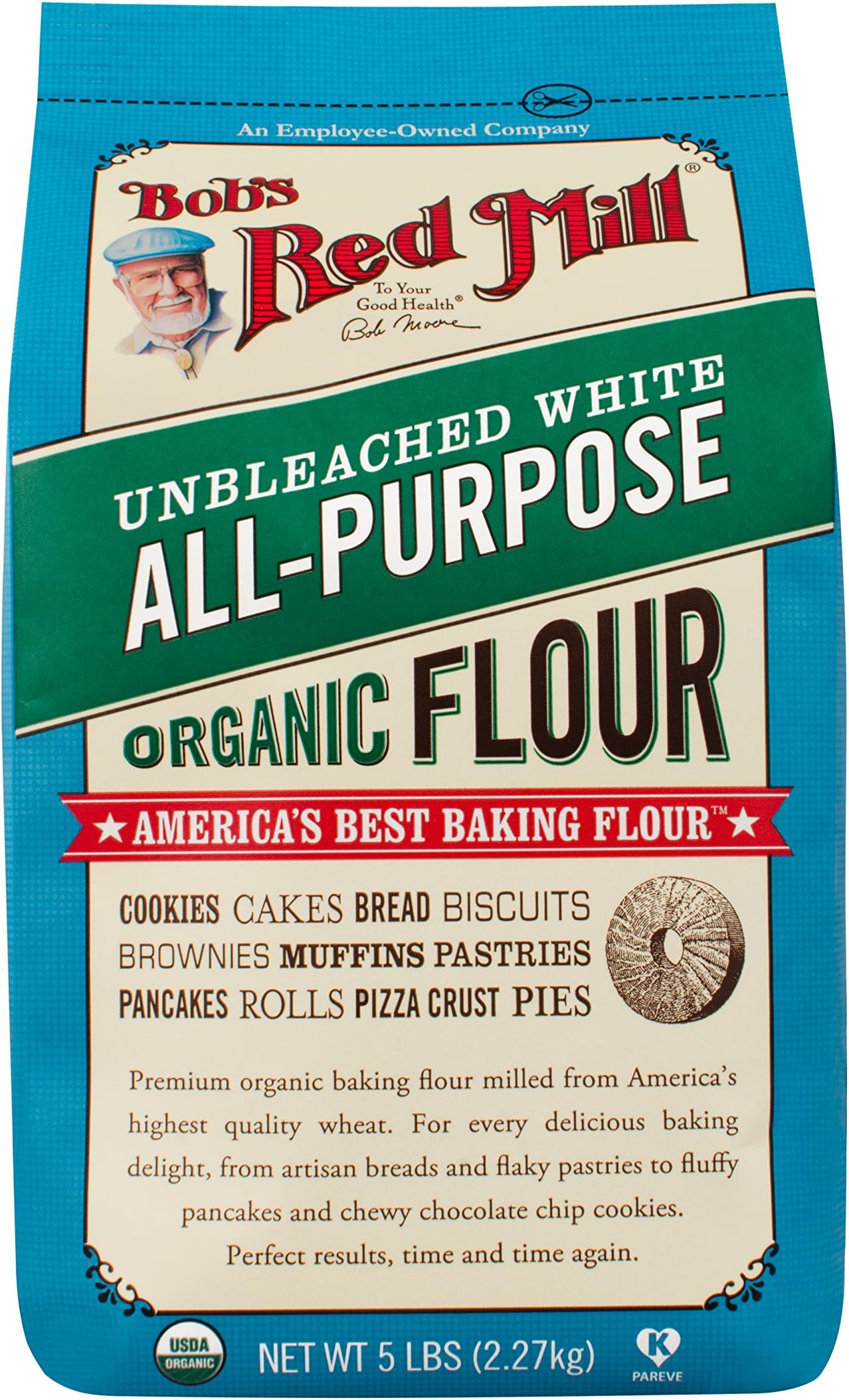 Amazon.com : Bob's Red Mill, Flour Unbleached White All Purpose Organic ...