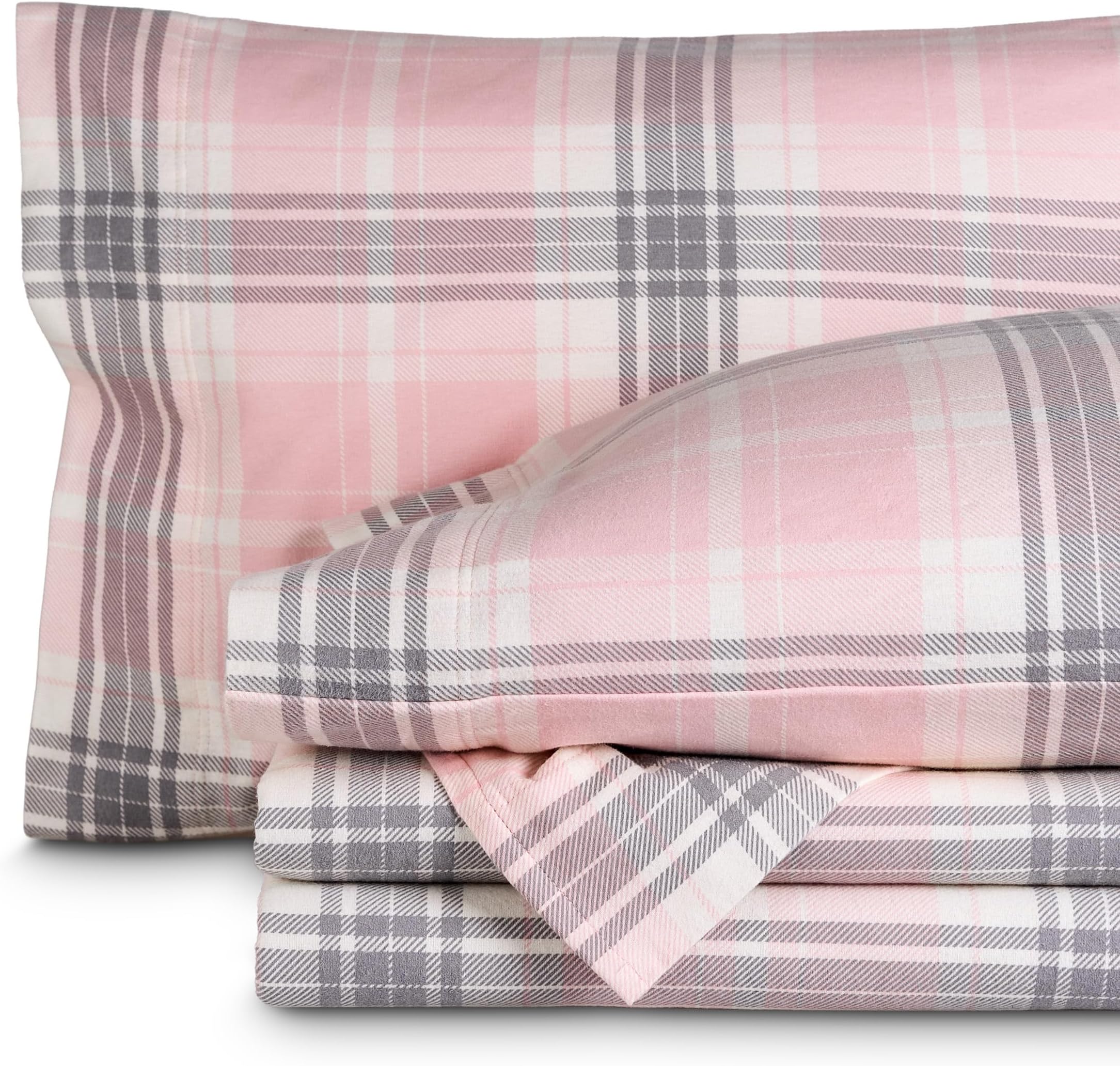 Amazon.com: Bare Home Flannel Sheet Set Prints, 100% Cotton, Velvety ...