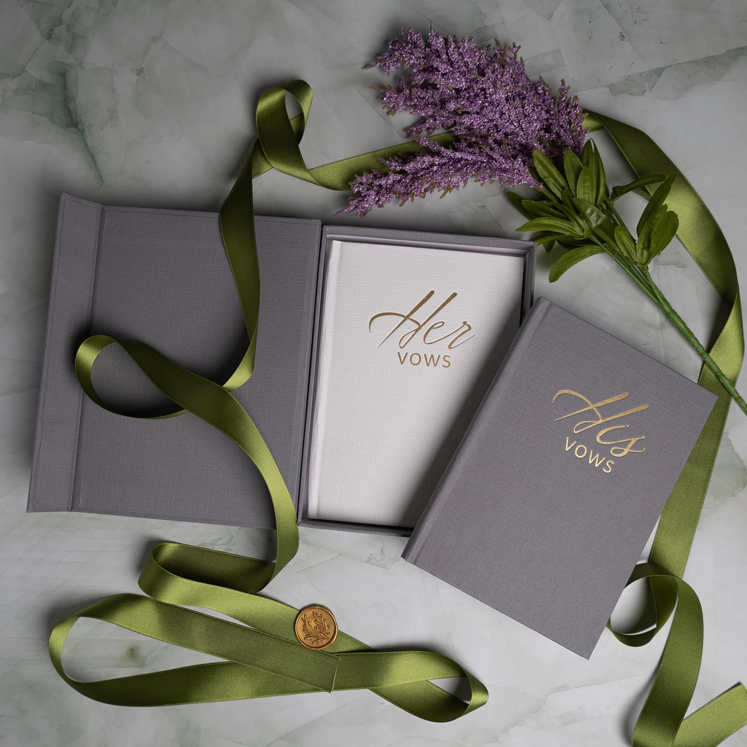 Amazon.com: Bride and Groom Vow Books, Vow Books for Wedding Comes with ...