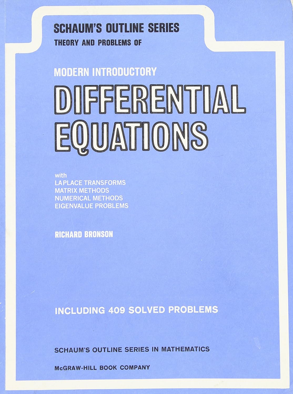 Schaum's Outline of Modern Introductory Differential Equations: With Laplace Transforms ...