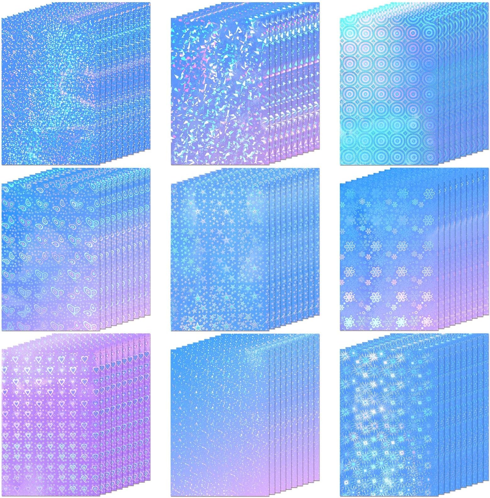 Amazon.com: 20 Sheets Holographic Sticker Paper A4 Size Vinyl ...