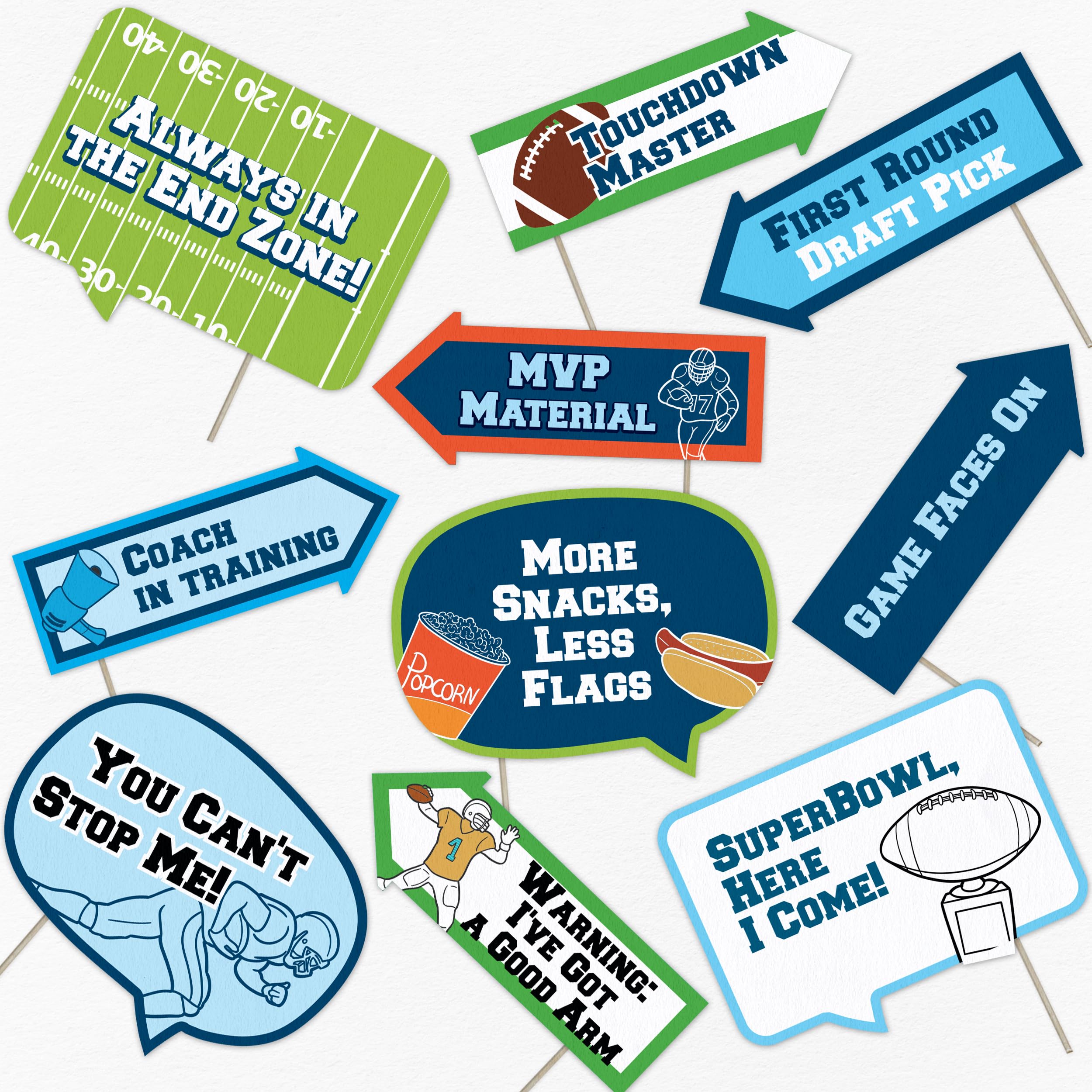 Amazon.com: Football Party Photo Booth Props - Sports Game Super Bowl ...