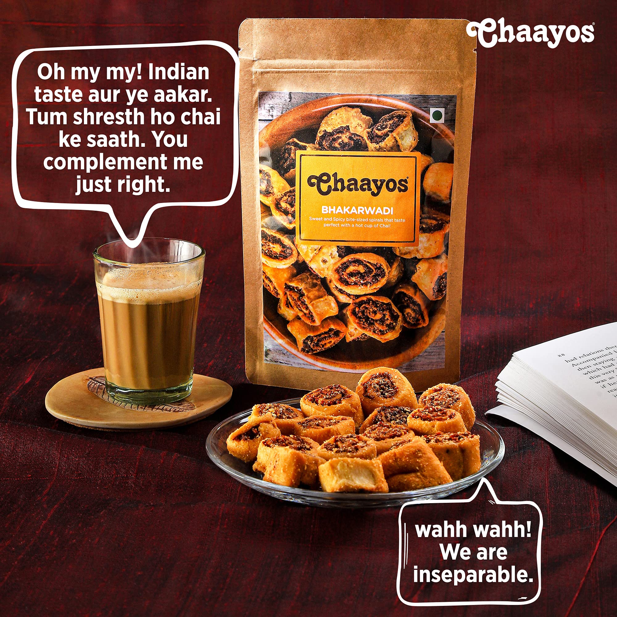 Chaayos Bhakarwadi (150g Pack) | Chai Time Snack | Ready to Eat ...