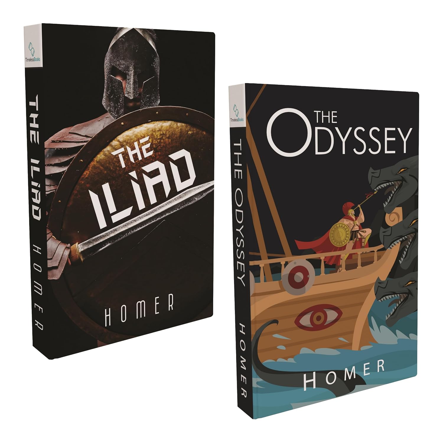Amazon.com: Set of 2 Fiction Poetry by Homer - The Iliad, The Odyssey ...