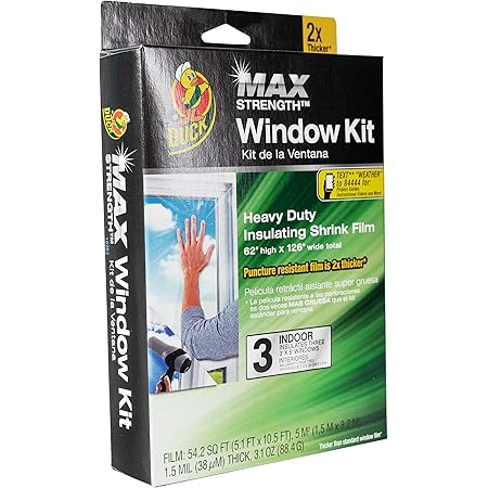 Amazon.com: Duck MAX Strength Heavy Duty Insulating Film Window Kit, 3 ...