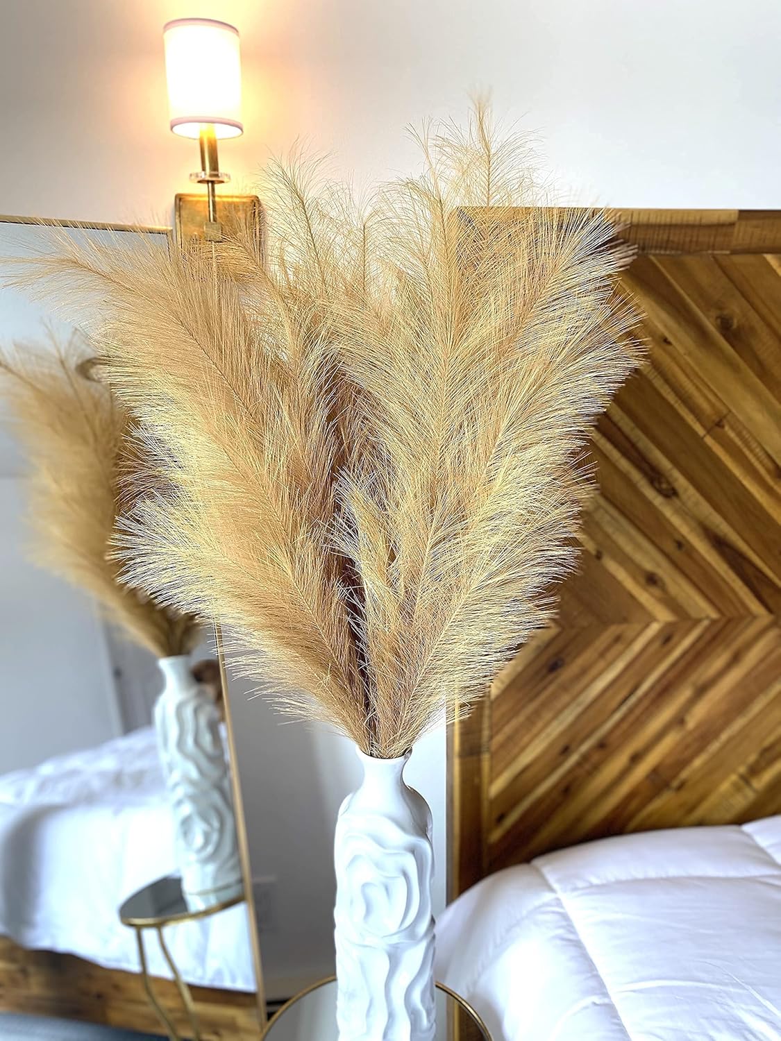 Amazon.com: Bossy Baby Faux Pampas Grass - Large - Fluffy 43" / 110cm ...