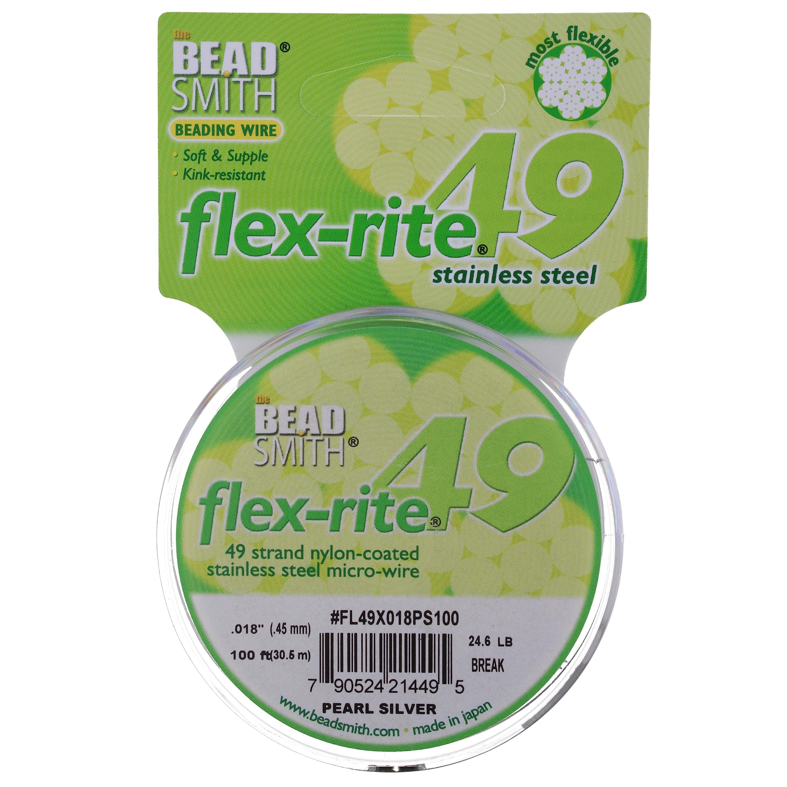 Amazon.com: Beadsmith Flexrite 49-Strand Beading Wire, Jewelry Supplies ...