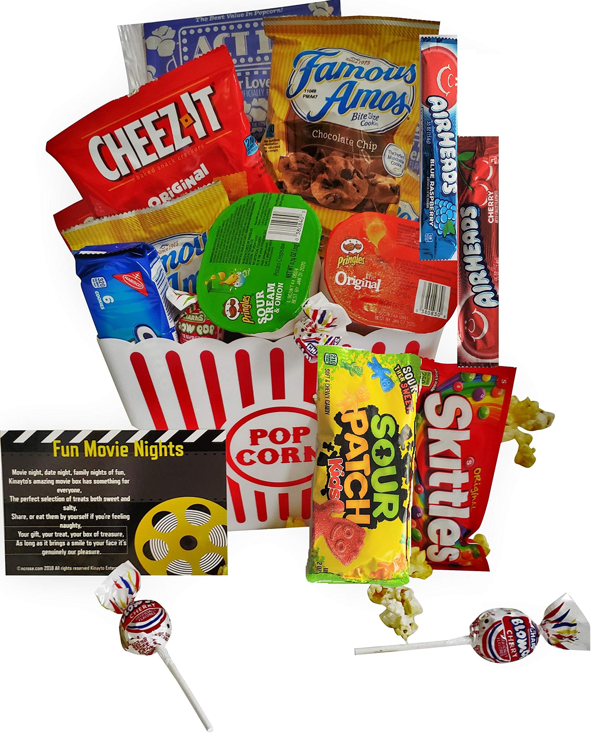 Amazon.com: Deluxe Movie Night Gift Includes Popcorn Buckets, Popcorn ...