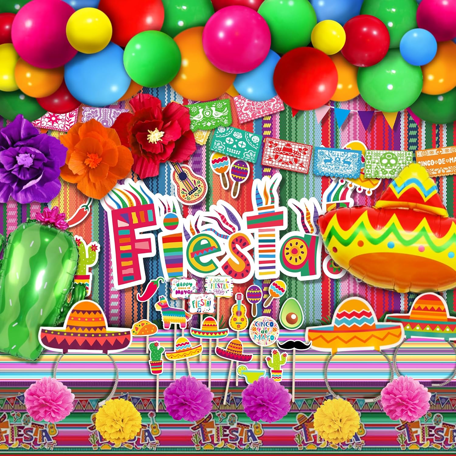 Amazon.com: Fiesta Party Decorations, Mexican Party Decorations,Cinco ...