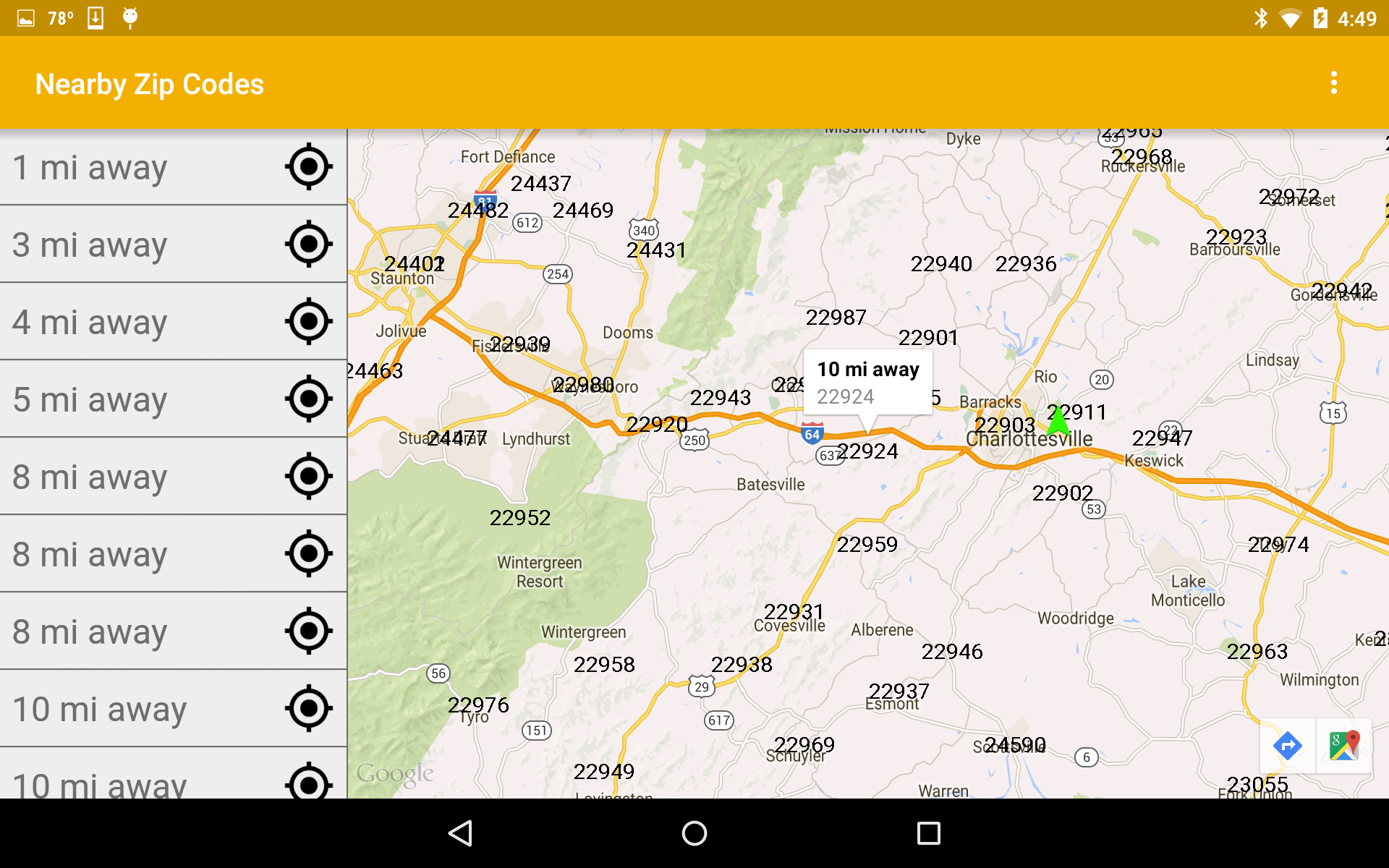 Nearby Zip Codes Amazon Appstore For Android Nearby Zip Codes Amazon Appstore For Android
