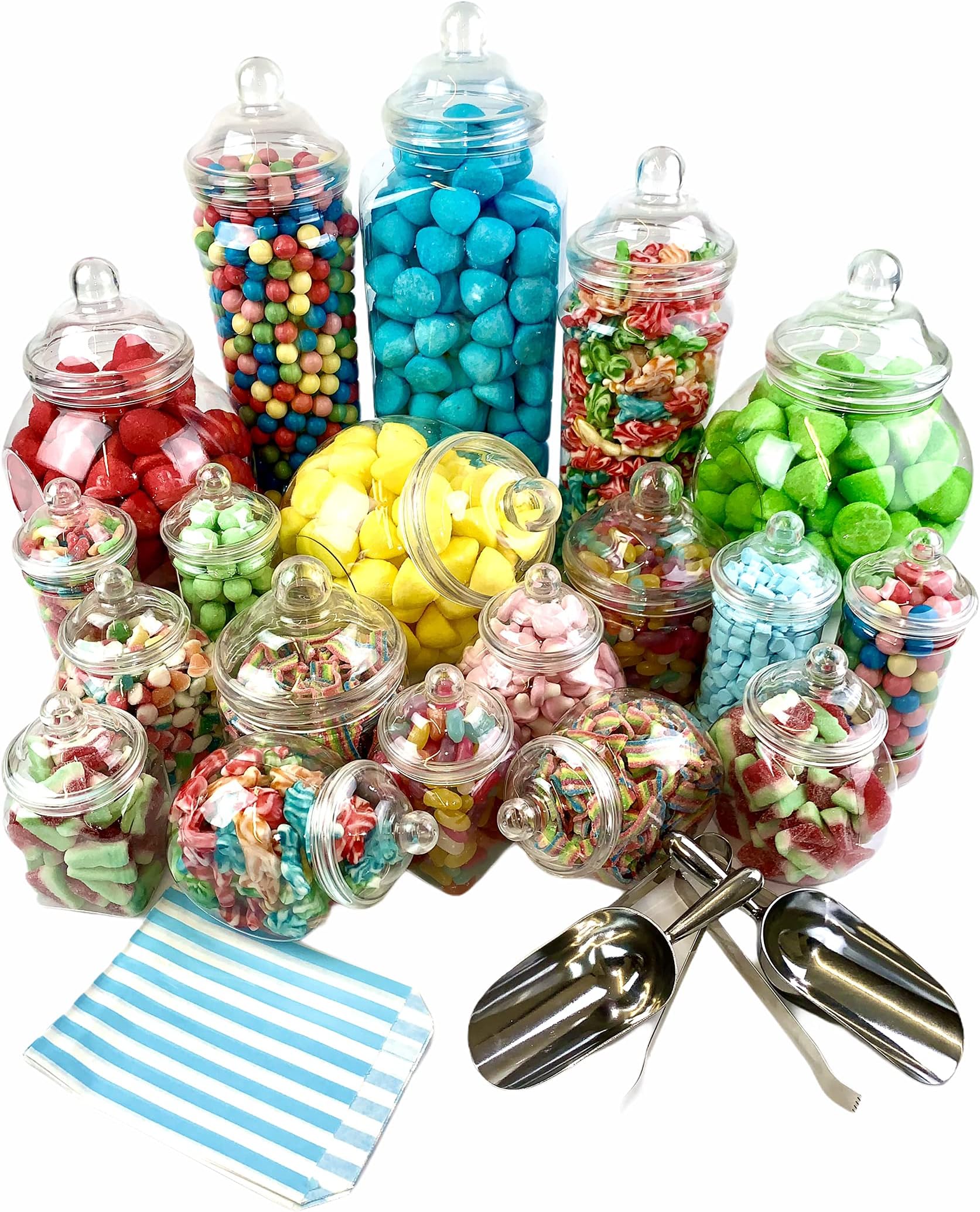 Purple Square 6 Jar Retro Pick & Mix Victorian Sweet Shop Candy Buffet ...