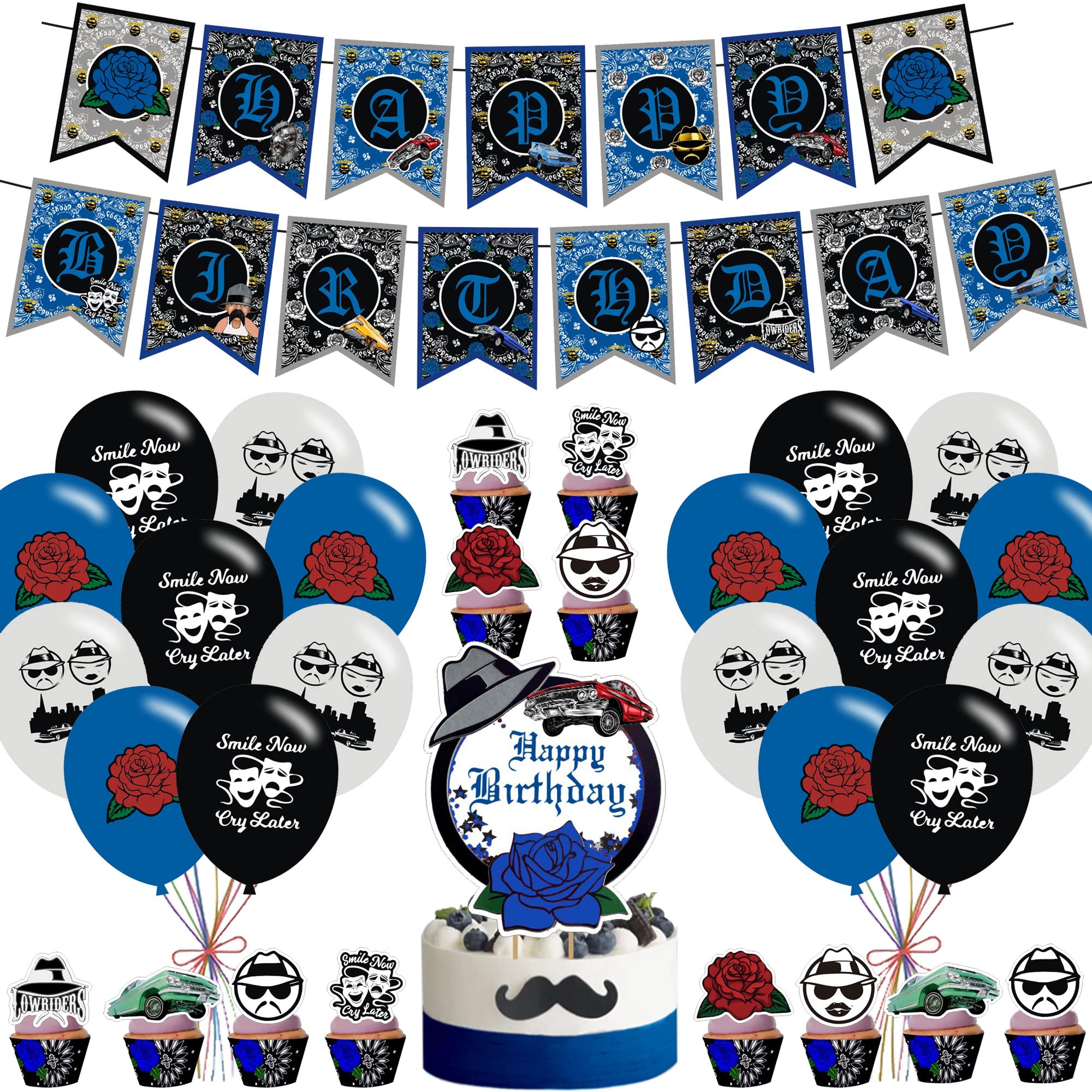 Buy Cholo Lowrider Party Decorations,Birthday Party Supplies For Early ...