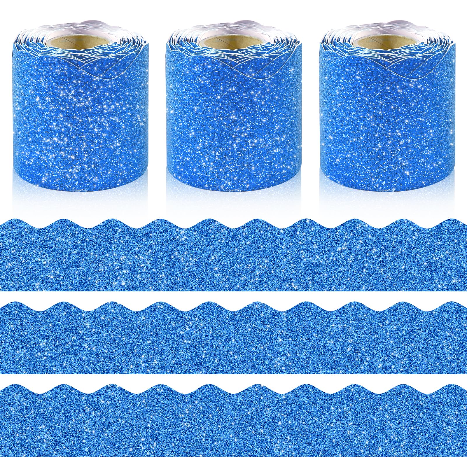 Snapklik.com : Glitter Bulletin Board Borders Set - 3 Rolls 98.4 Ft ...