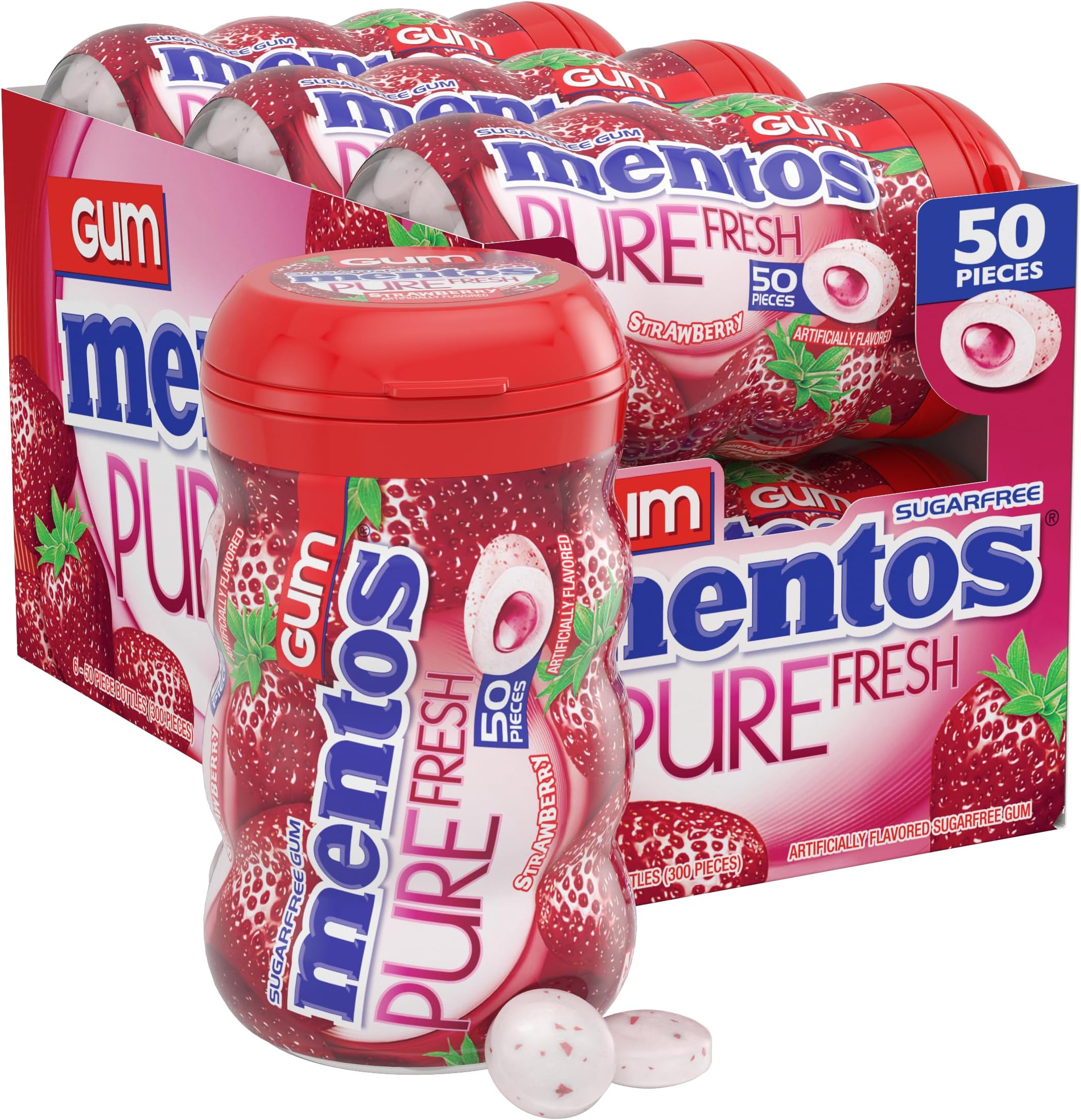 Amazon.com : Mentos Pure Fresh Sugar-Free Chewing Gum with Xylitol ...