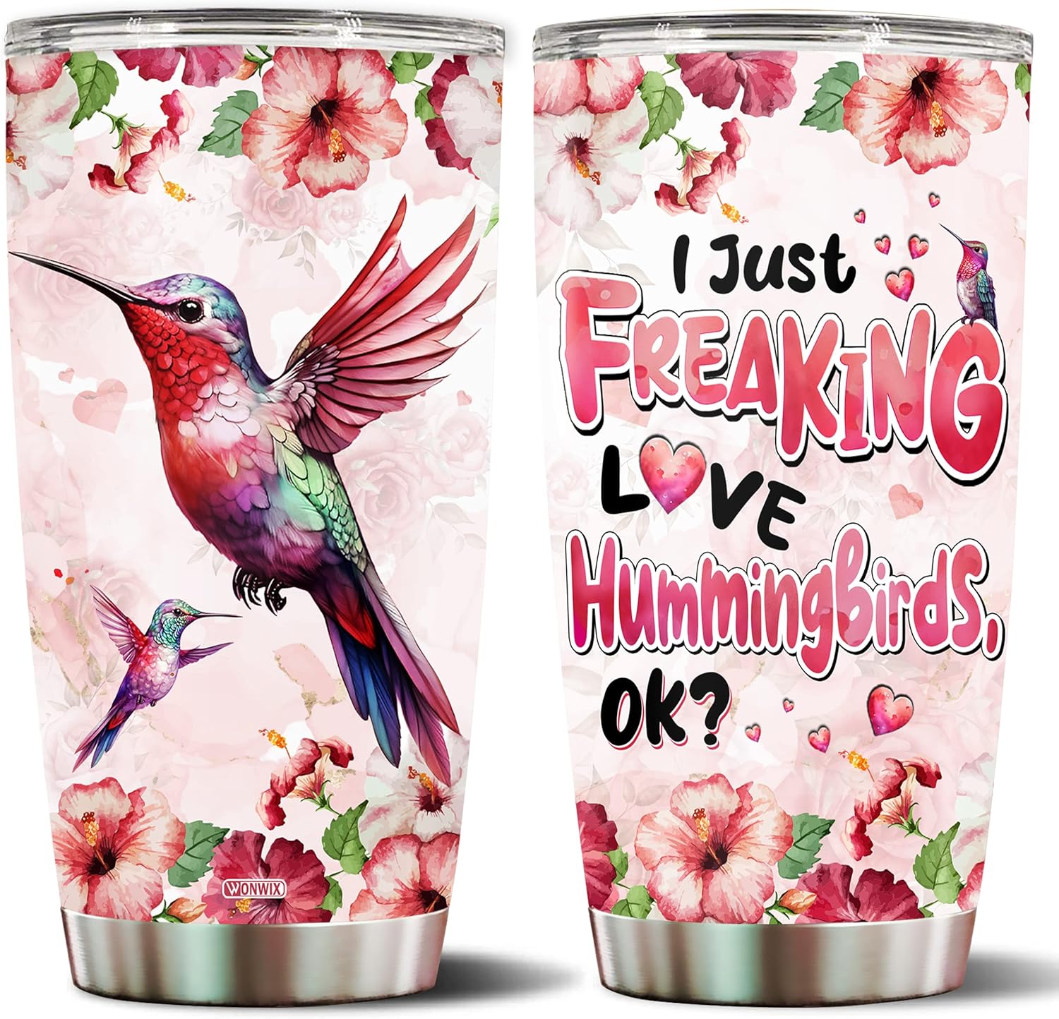 Amazon.com | WONWIX Hummingbird Tumbler 20oz Cute Animal Gift for Women ...