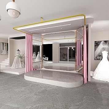 Amazon.com: ZICHOUYING Height Ajustable Ceiling Mounted Fitting Room ...