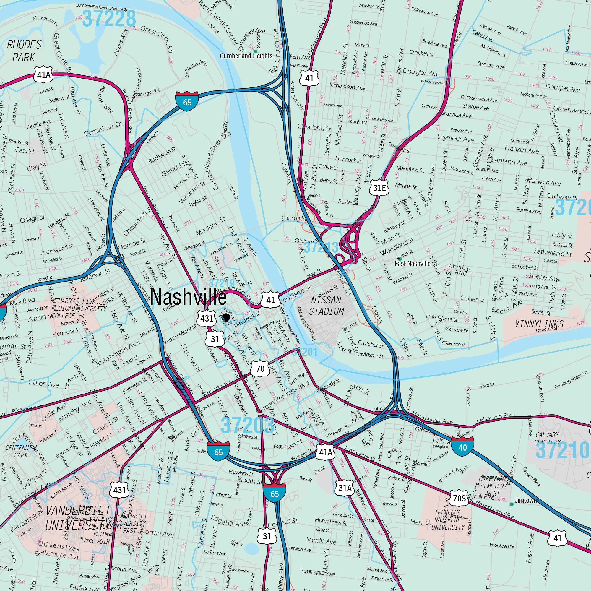 Franklin Tn Zip Code Map
