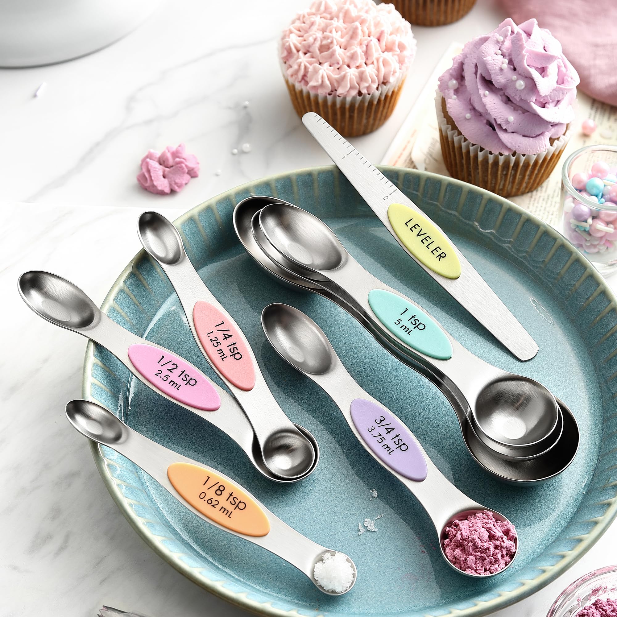 Snapklik.com : Spring Chef Magnetic Measuring Spoons Set