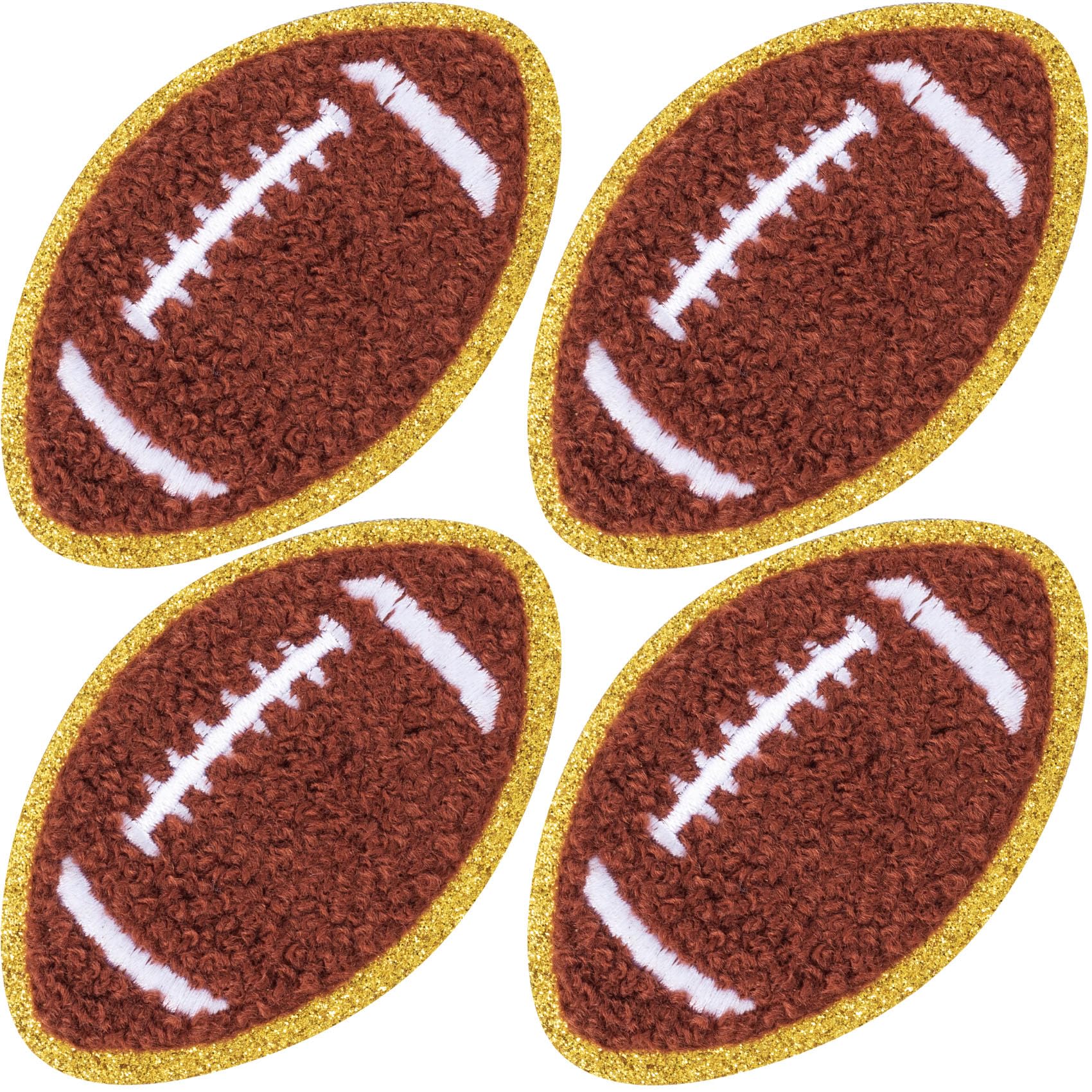 Amazon.com: PAGOW 4pcs Football Iron on Patches, Chenille Patches with ...
