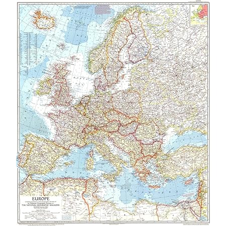 National Geographic: Europe 1957 - Historic Wall Map Series - 29 x 33 ...