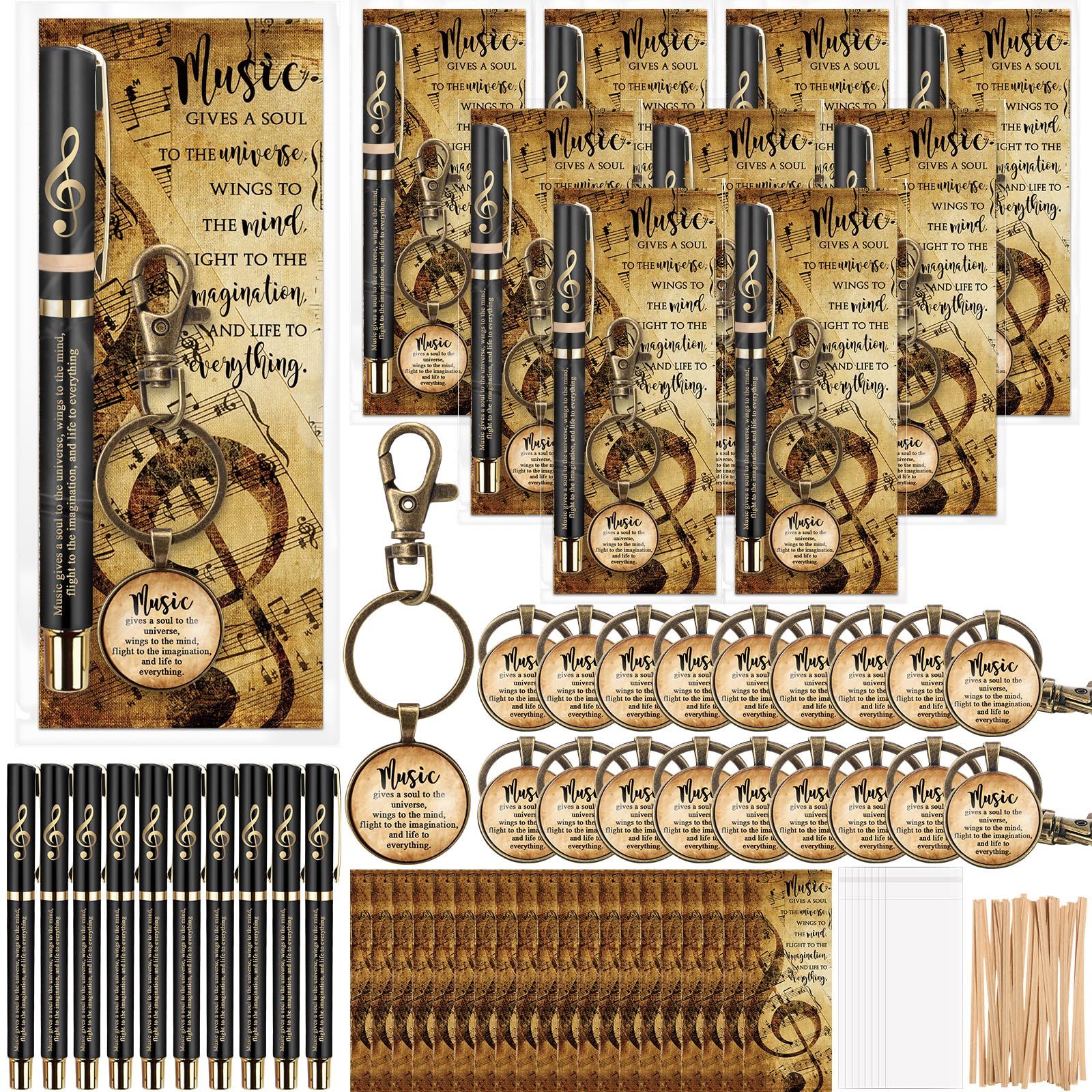 Amazon.com : Spakon 20 Sets Music Themed Gifts Inspirational Music Pens ...