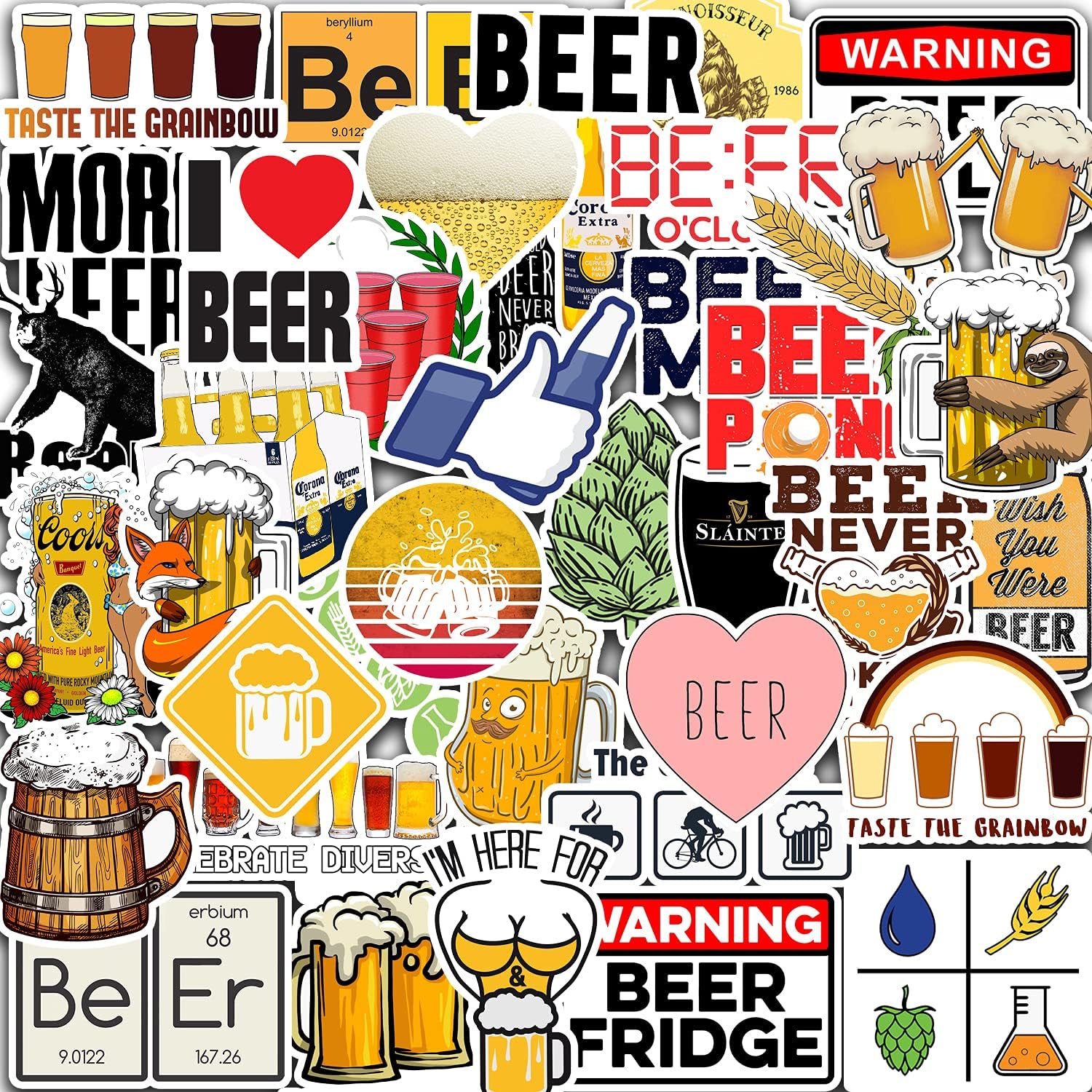 Amazon.com: LUMASERIES Beer Stickers for Hydroflask & Laptop, 40 ...