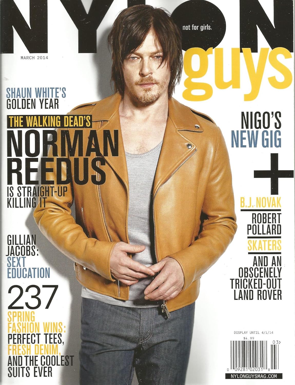 Nylon Guys 2014 March - Cover: Norman Reedus + 8 More Pages Inside ...