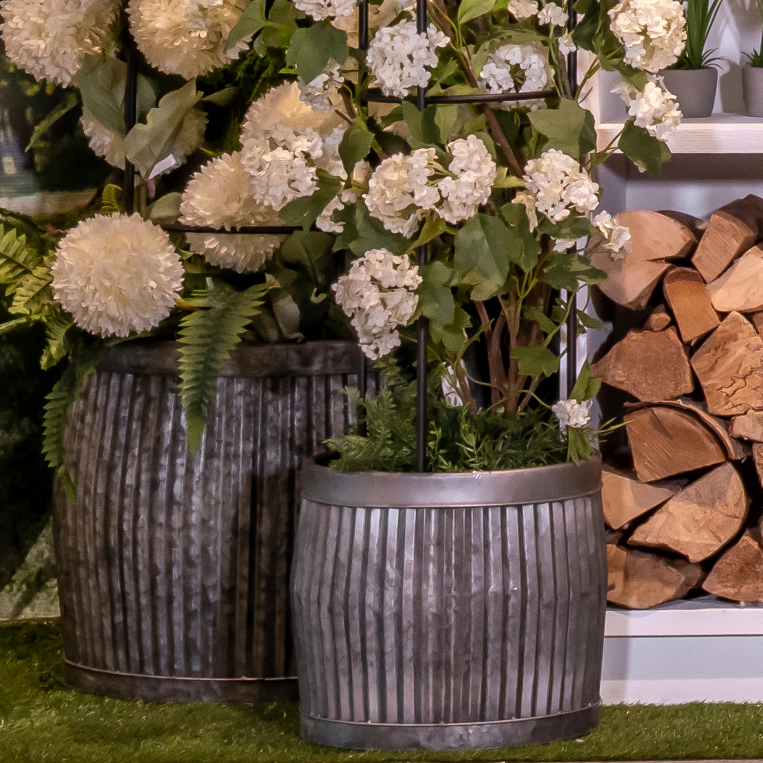 Rustic Galvanized Metal Planters Rustic Galvanized Metal Milk Can