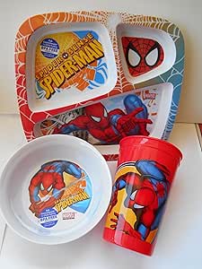 Amazon.com | Zak Designs Spiderman Dinner Set: Dinner Plates