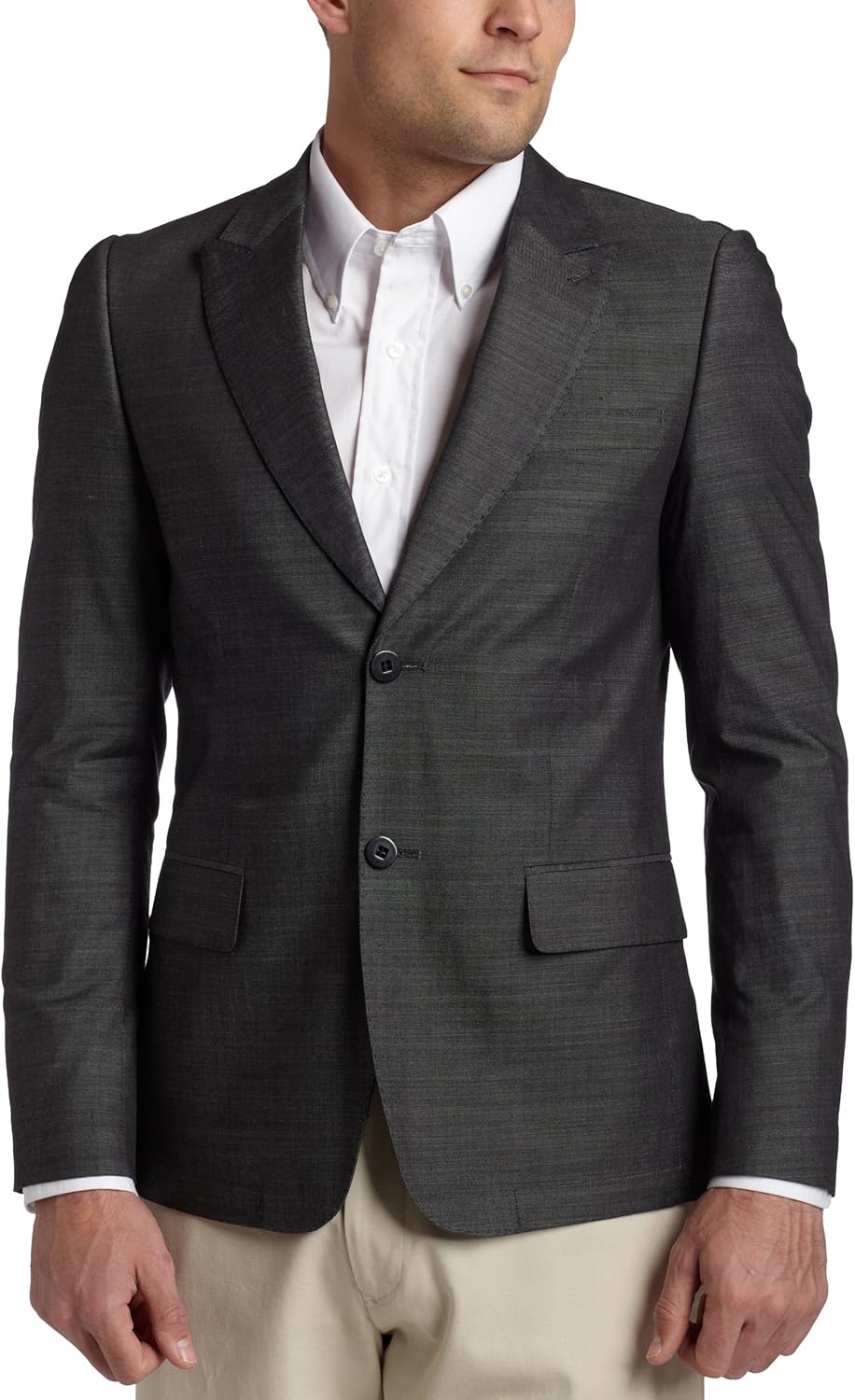 Howe Men's Personal Jesus Denim Blazer Black, Fade to Blk at Amazon Men ...