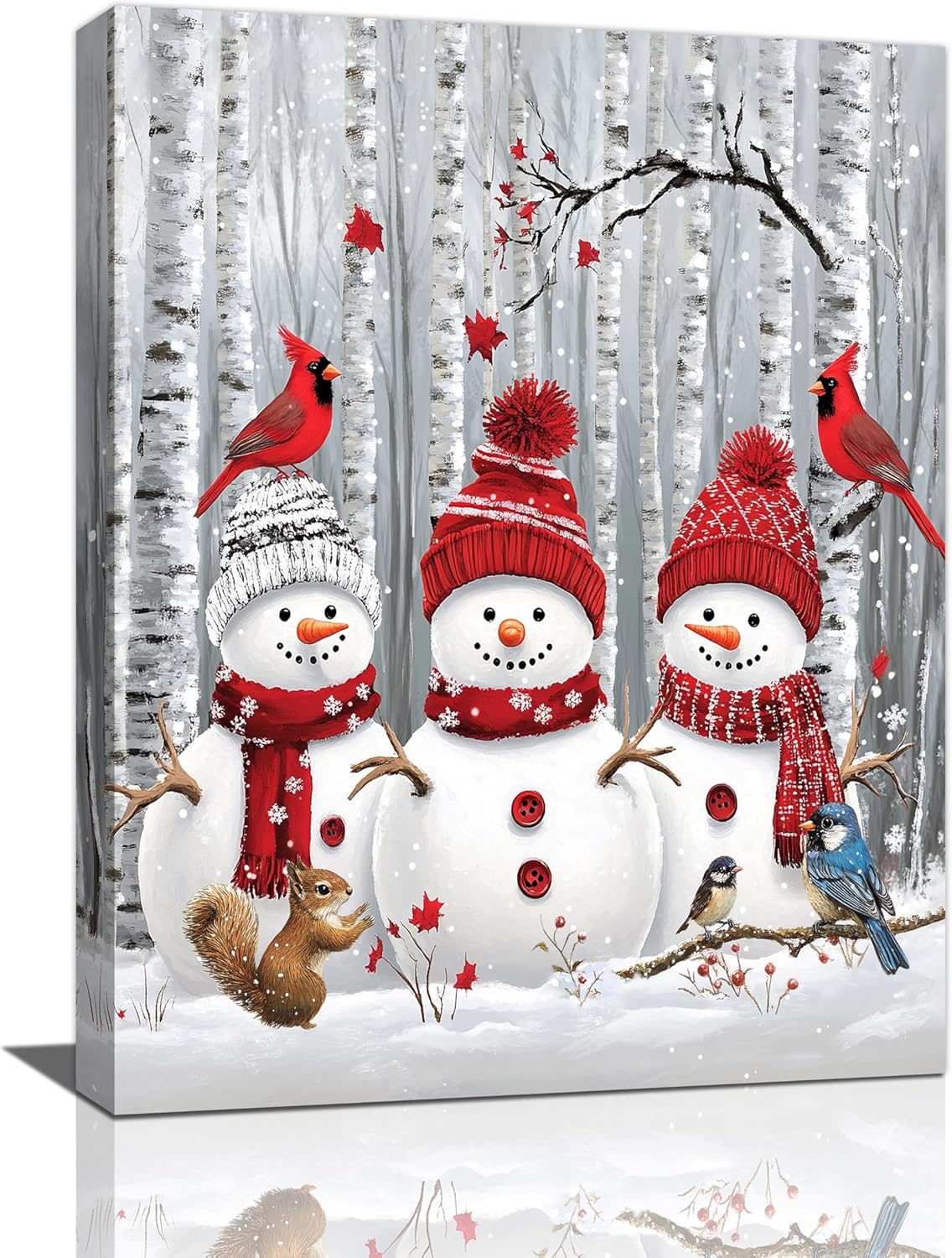Amazon.com: Snowman Wall Art Winter Snowmans Pictures Wall Decor ...