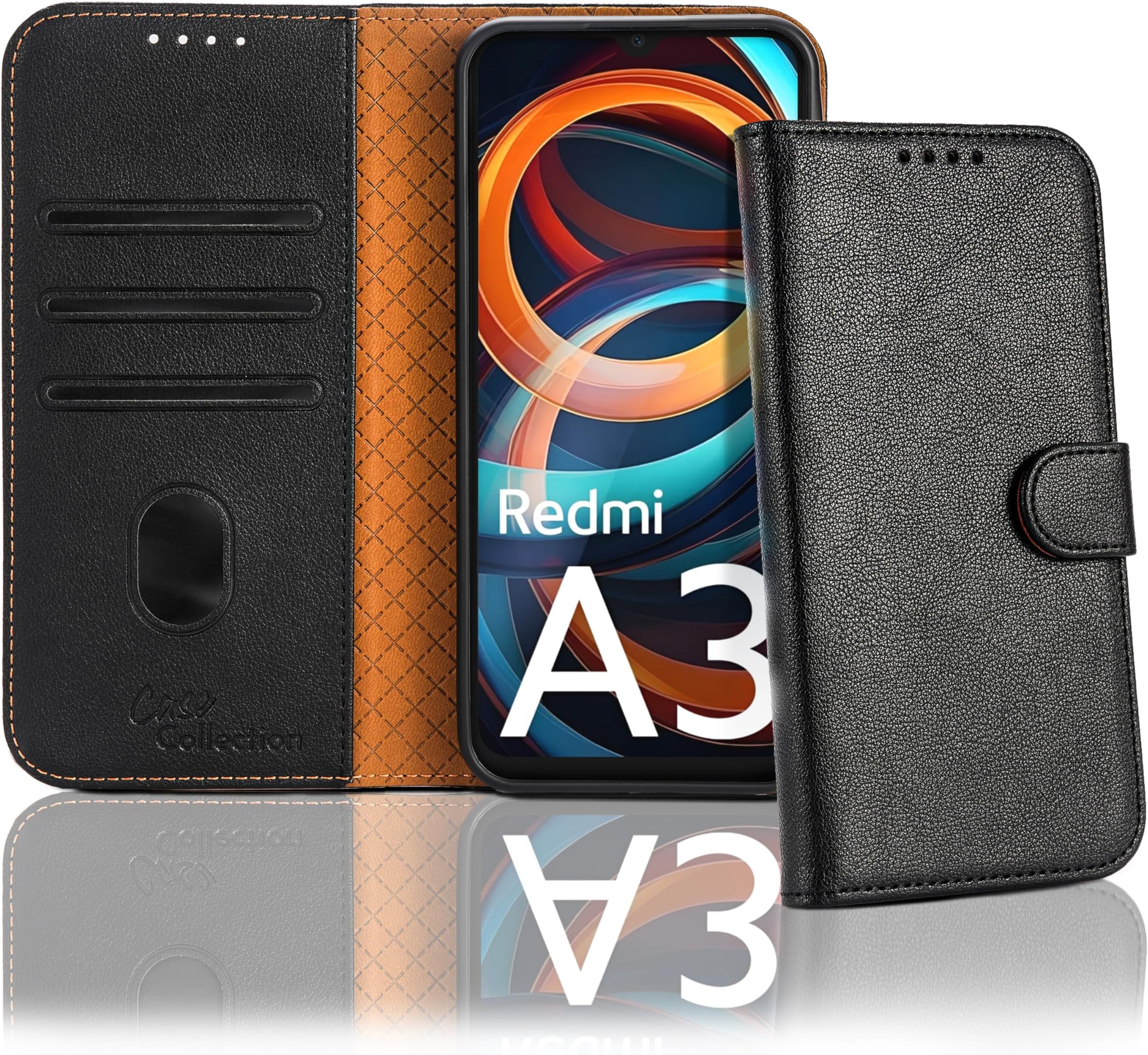 Case Collection for Xiaomi Redmi A3 Phone Case - Leather Folio Flip ...