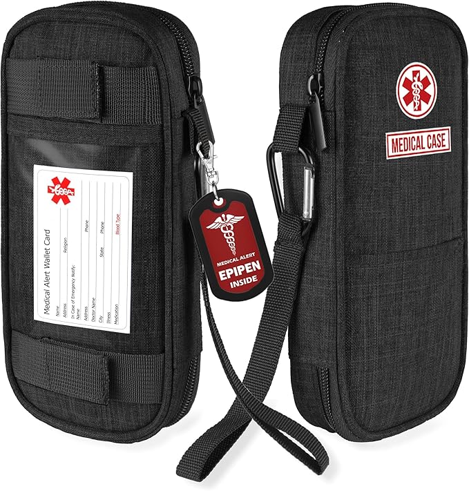 Amazon.com: mnmoom EpiPen Medical Carrying Case, Travel Medication Bag ...
