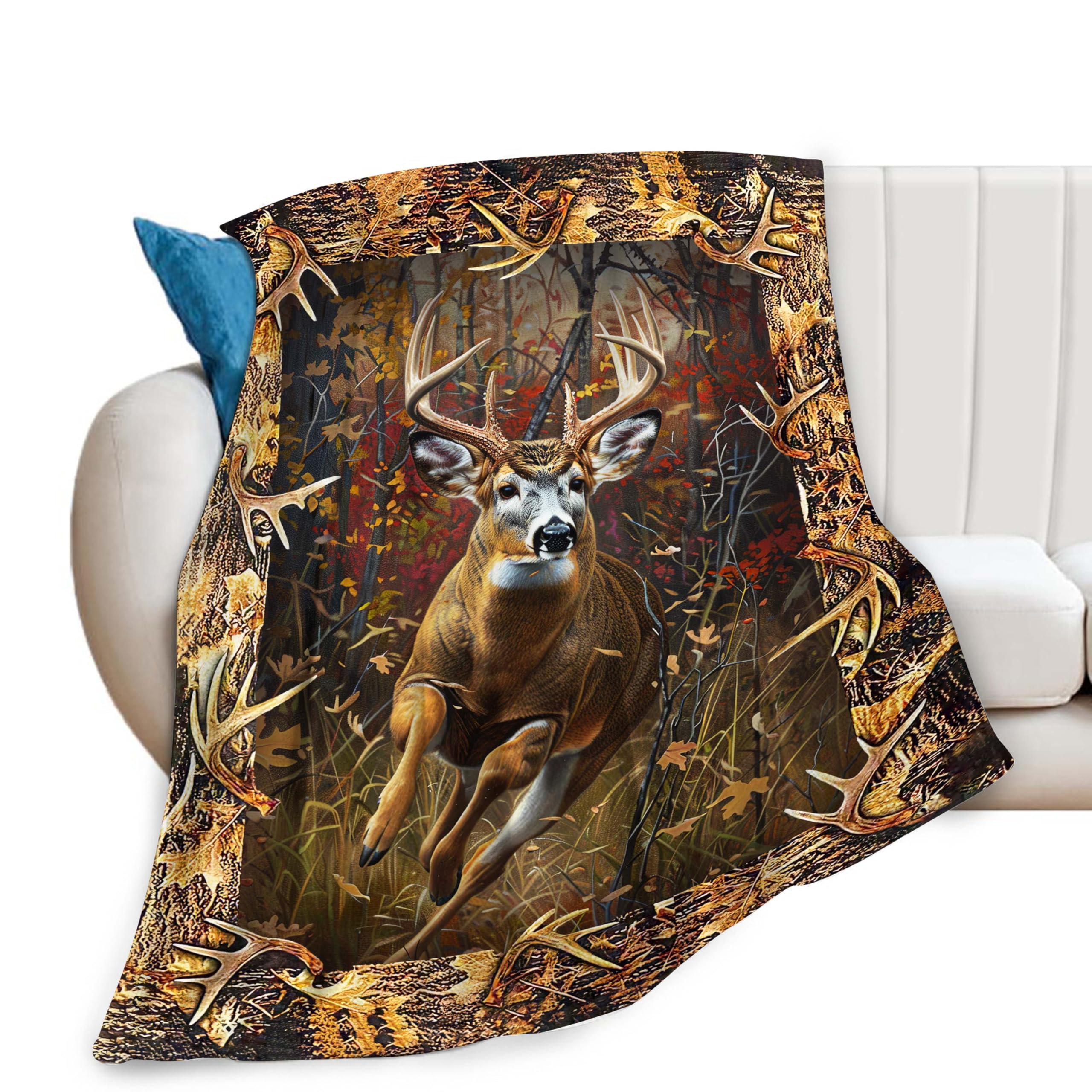 Amazon.com: Deer Blanket Country elk Decor Throw Blanket Gifts for ...