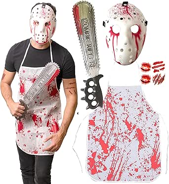 5 pcs Serial Killer Costume - Halloween Costumes For Men - Adult & Teen ...