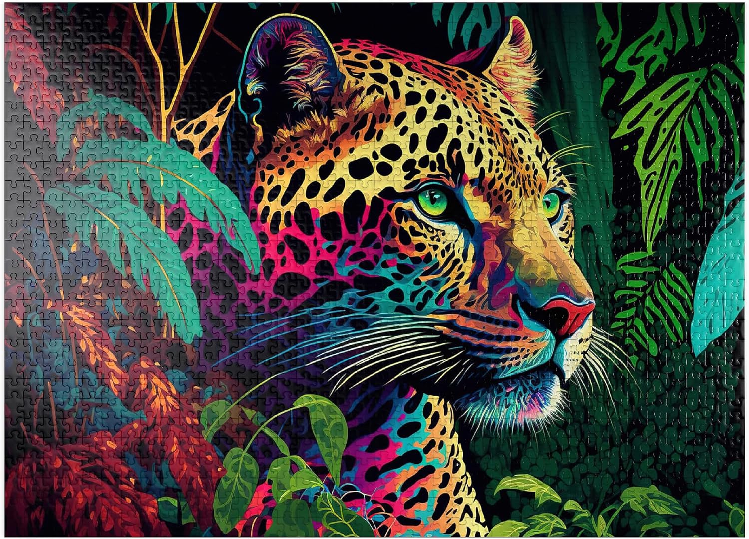 Amazon.com: MyPuzzle Leopard - Pop-Art Style - Premium 1000 Piece ...