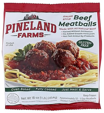 Amazon.com: Pineland Farms Natural Meats Italian Style Beef Meatballs ...