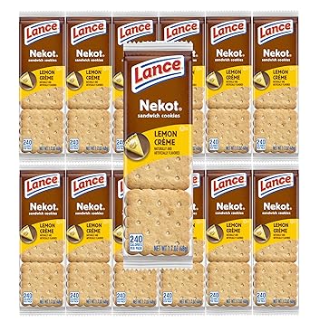 Amazon.com: Lance Nekot Lemon Creme Cookie Sandwiches, Six (6) Crackers ...