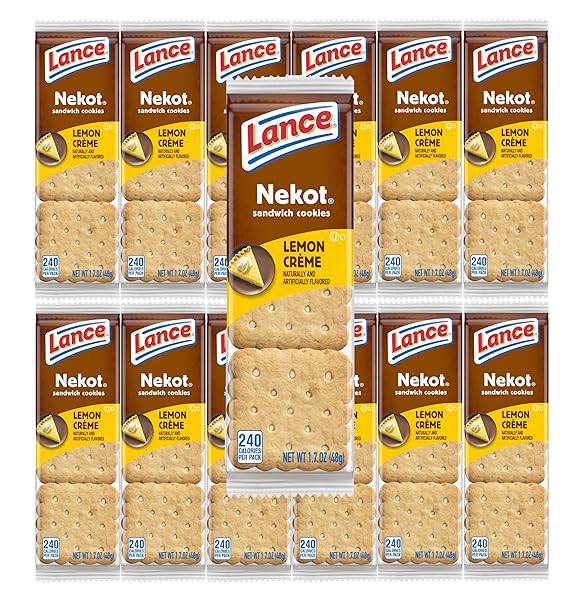Amazon.com: Lance Nekot Lemon Creme Cookie Sandwiches, Six (6) Crackers ...
