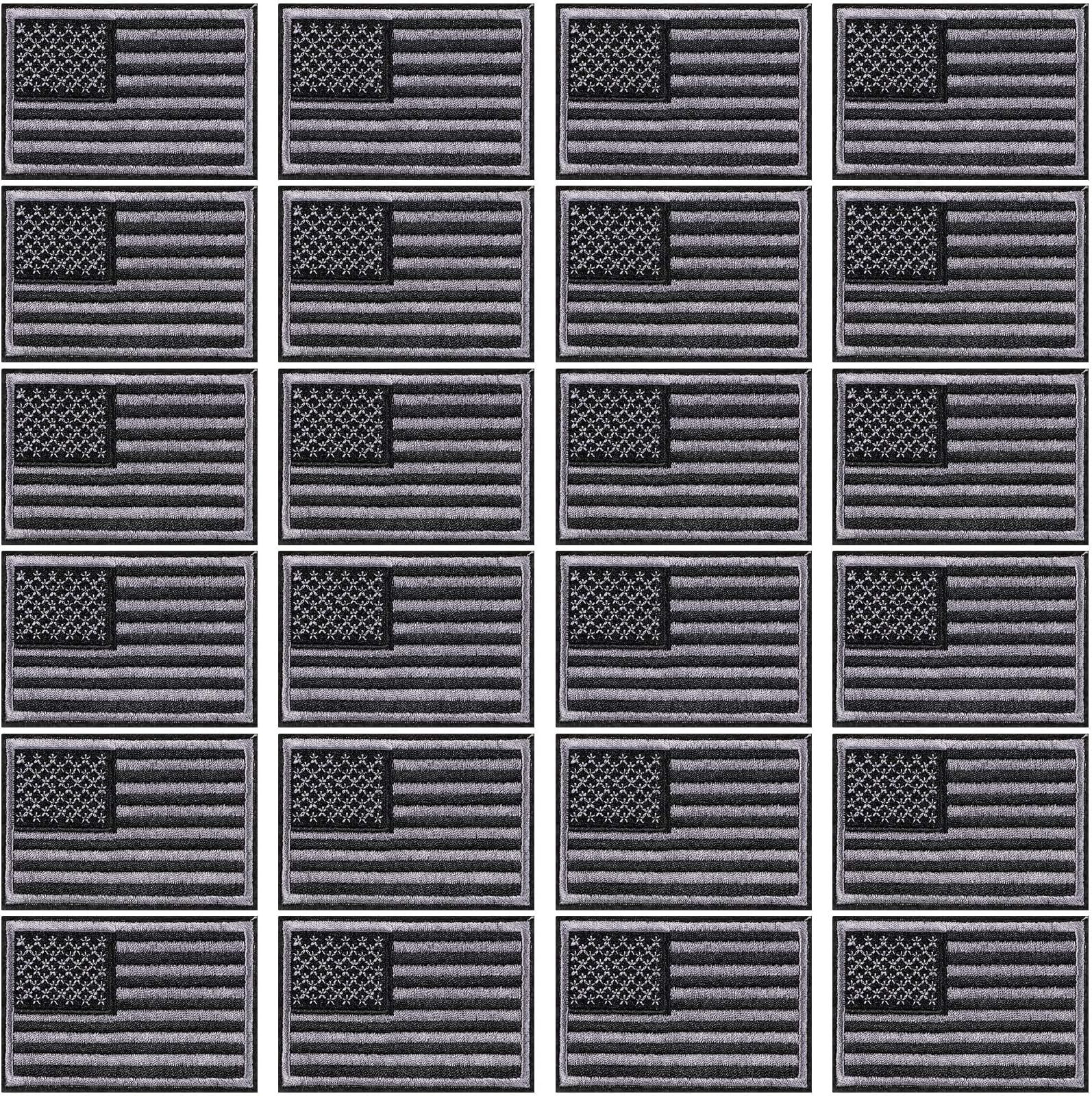 Amazon.com: Okuna Outpost 24 Pack of Iron On American Flag Patches for ...