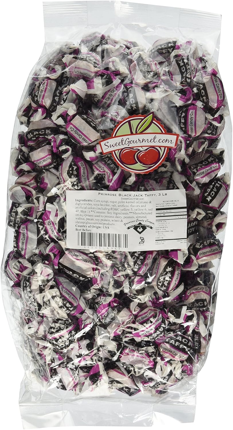 Amazon.com : Primrose Black Taffy | Old Fashioned Licorice Chewy Candy ...