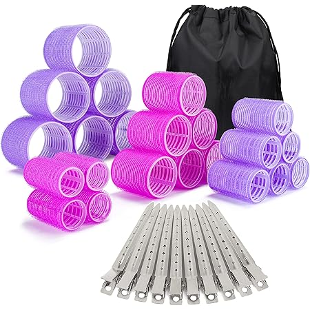 Amazon.com : Conair Self Grip Extra Large Hair Rollers, Hair Curlers ...