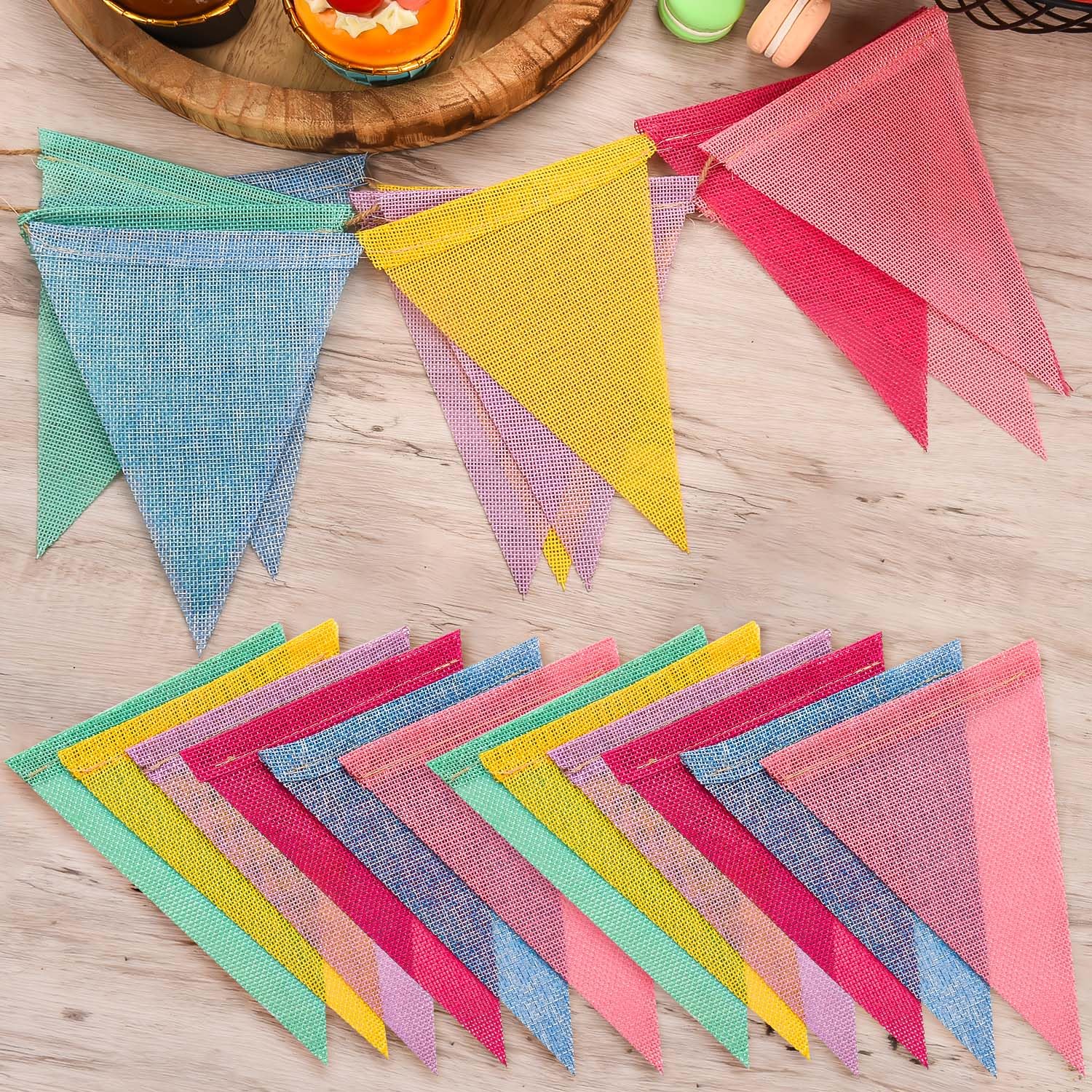 Snapklik.com : 72pcs Colorful Pennant Banner Flags 79ft Rainbow ...
