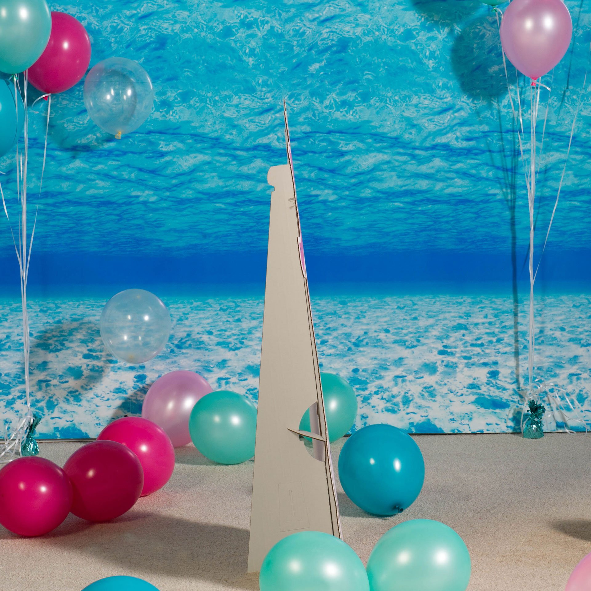 3 ft. 6 in. Mermaid Waves and Wishes Seahorse Standee Standup Photo ...