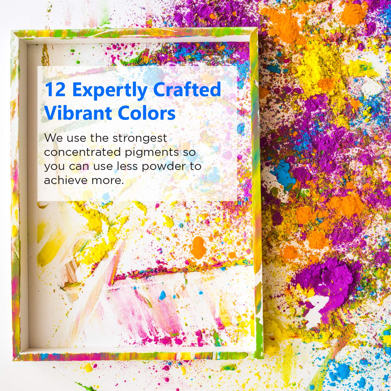 Snapklik.com : Rolio - Fluorescent Neon Powder - 12 Jars Of Pigment For ...