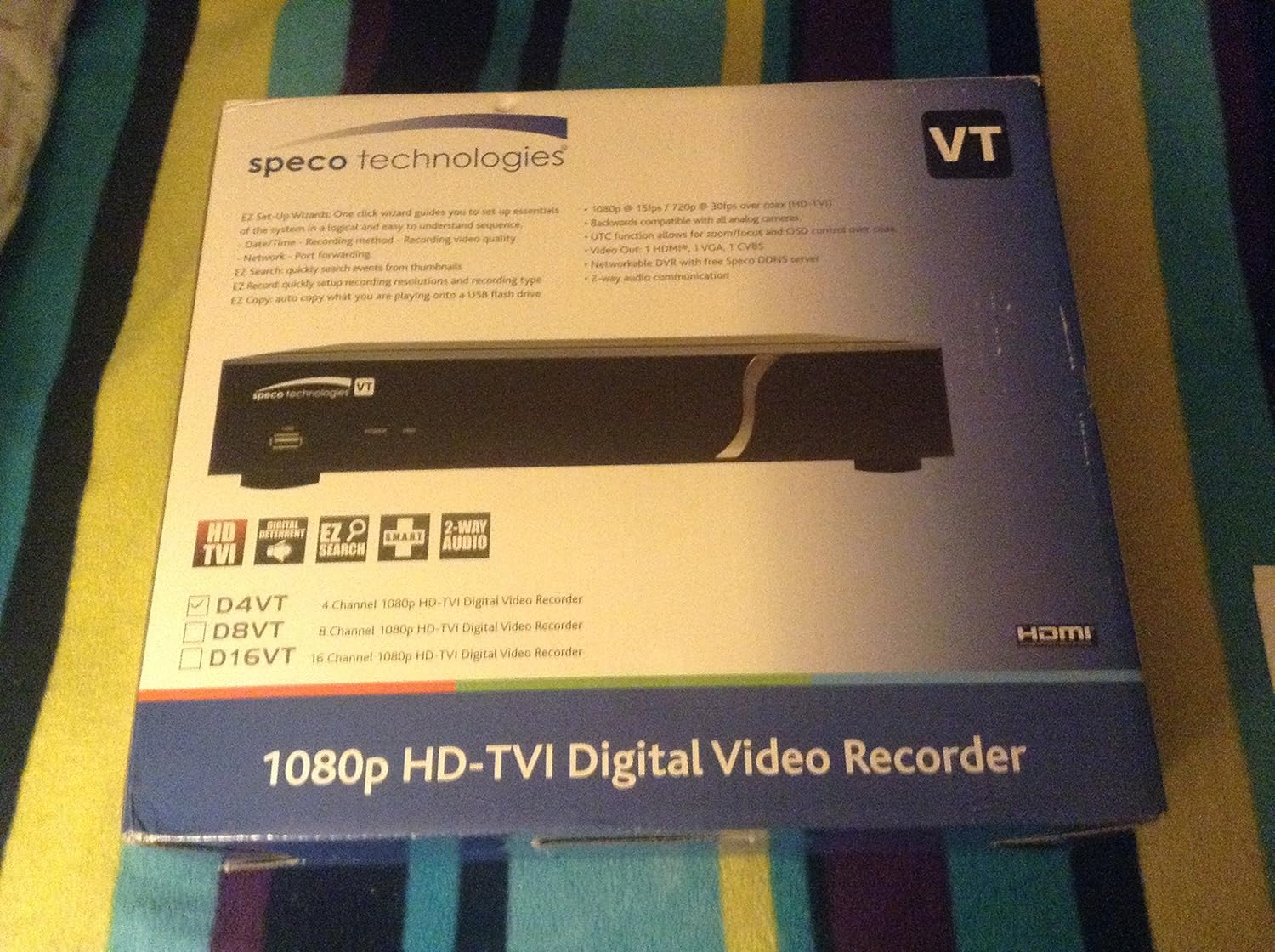 Amazon.com : Speco SPC-ZIPT4D1 4 Channel TVI DVR Dome Cameras : Electronics