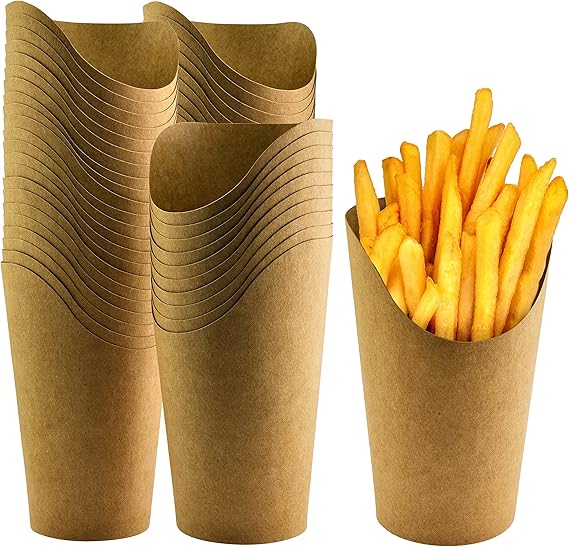 Amazon.com: Green Direct 16 oz. Brown French Fry Cups Disposable Paper ...