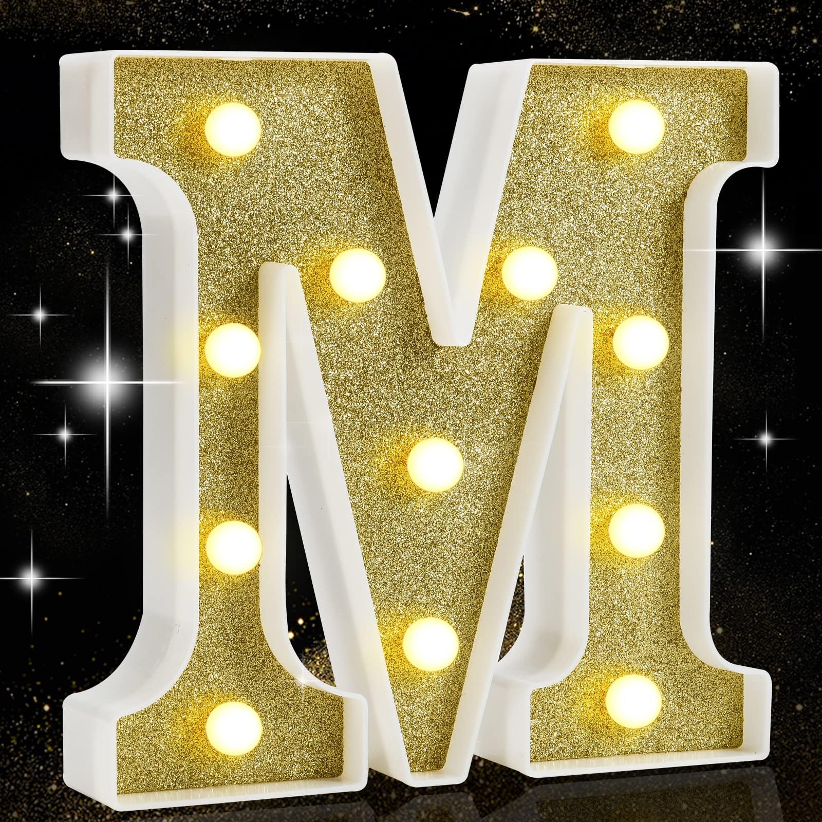 Amazon.com: LED Marquee Letter Lights, Light Up Golden Alphabet Marquee ...