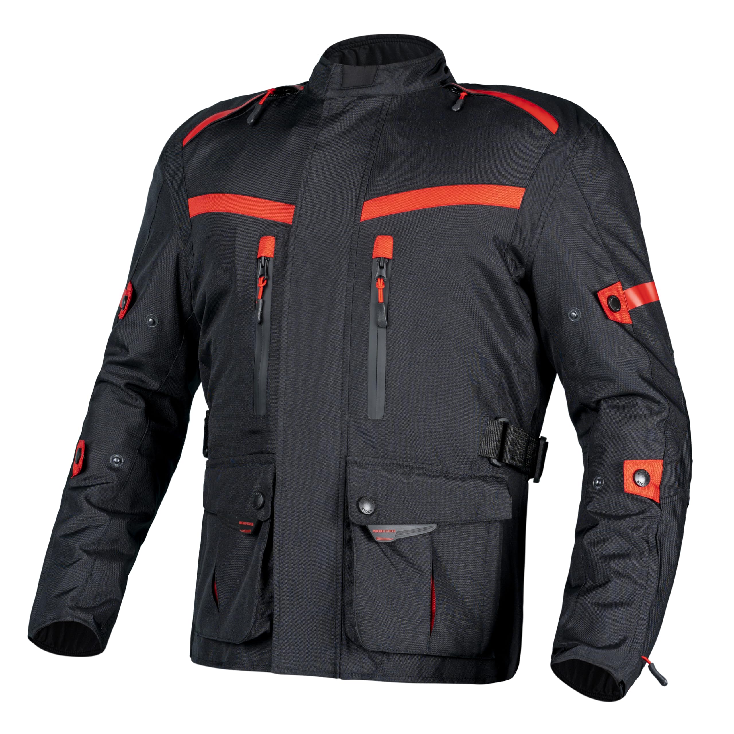 Amazon.com: WICKED STOCK Motorcycle Jacket for Men-Adventure Motorcycle ...