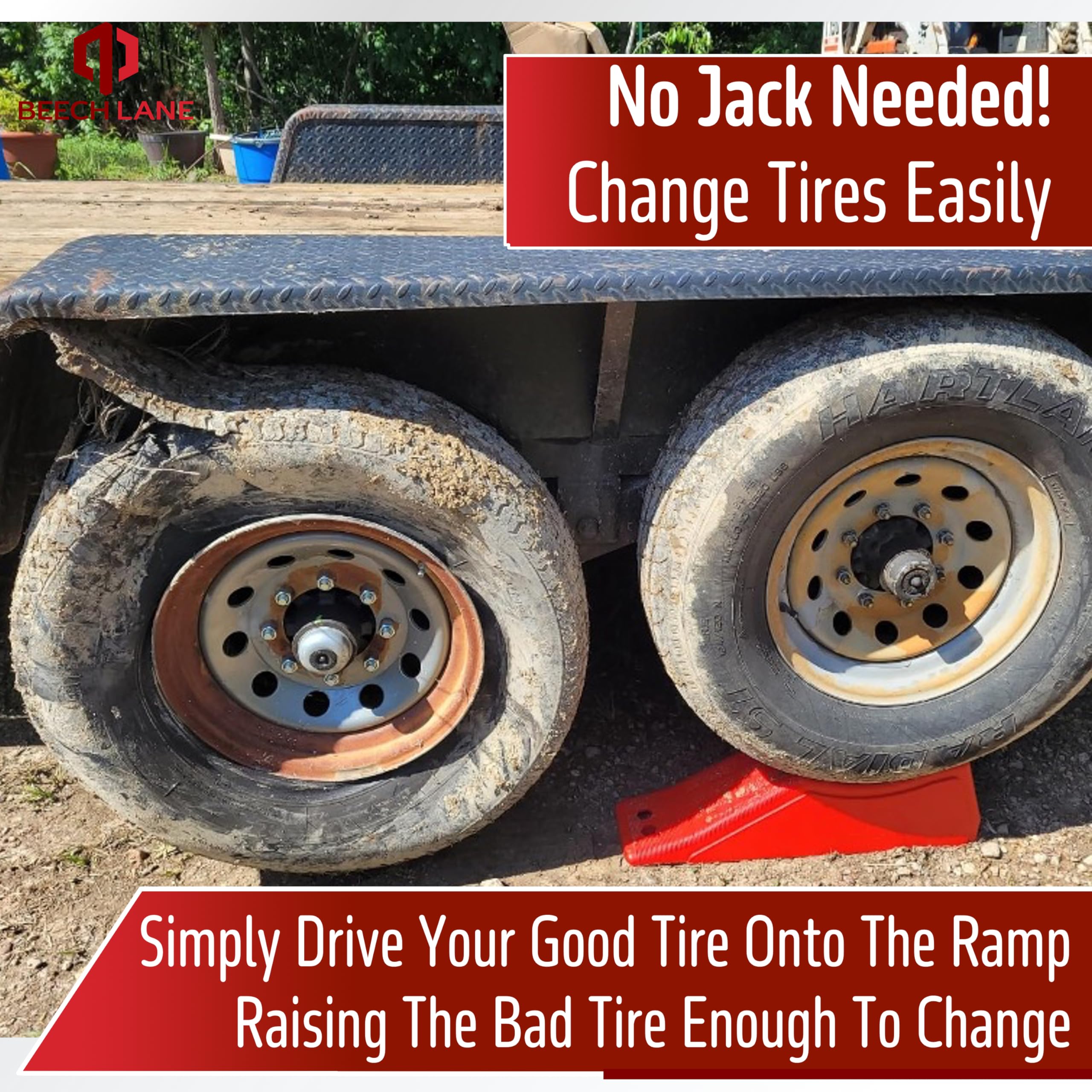 Snapklik.com : Tandem Trailer Ramp Provides 5.5" Of Tire Lift, Makes ...